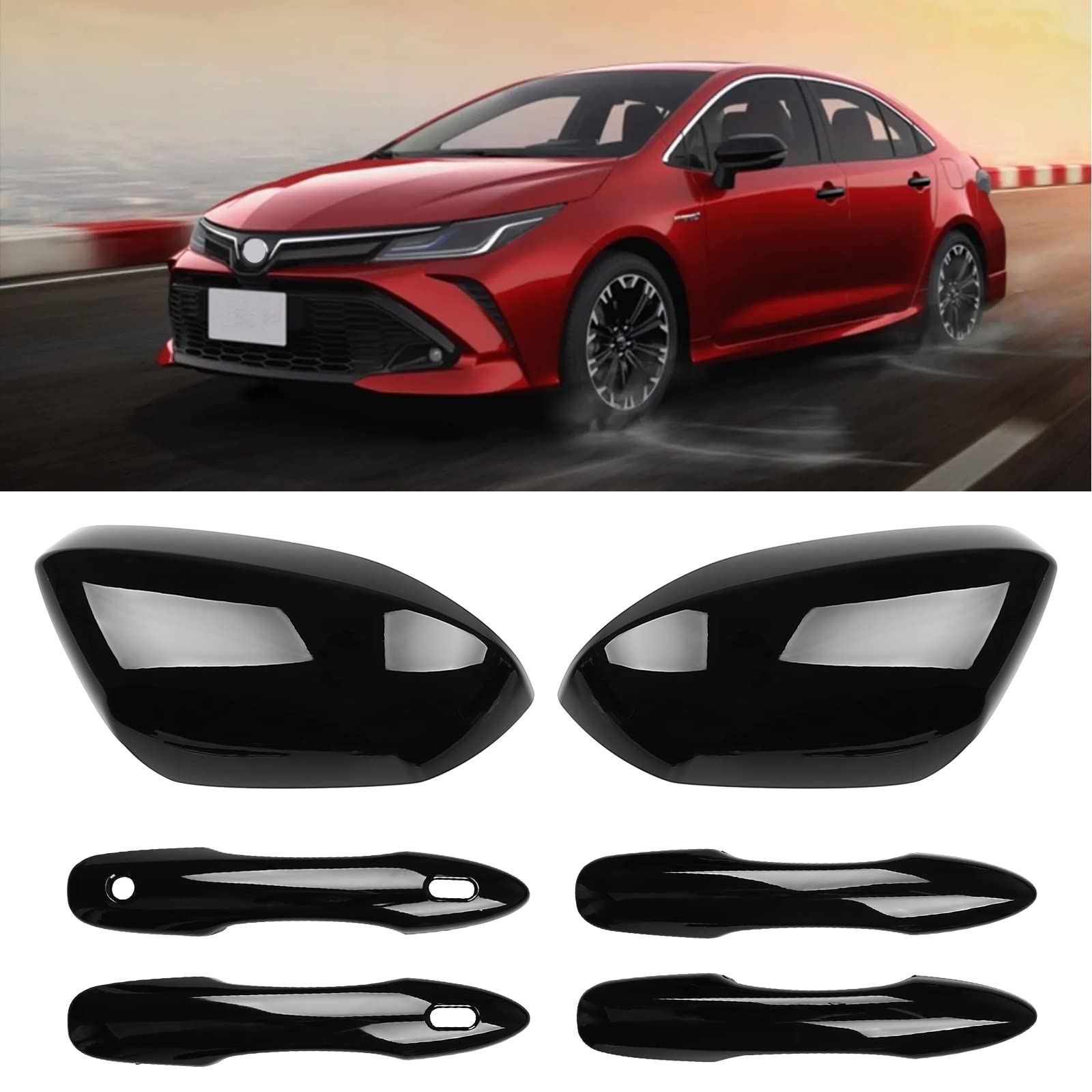 Mua sportuli Black Side Mirror Covers and Handle Caps Replace for 2020 ...