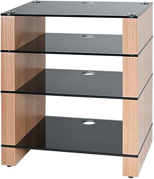 Hifi Stand, Hi-Fi Rack, AV Audio Stand. Oak with Four: Amazon.co.uk ...