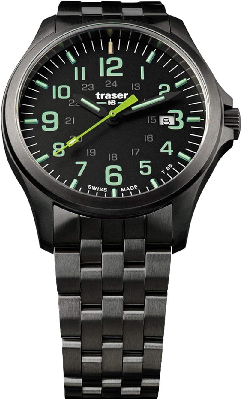traser H3 Men´s Watch P67 Officer Pro Gunmetal Black/Lime 107869 ...