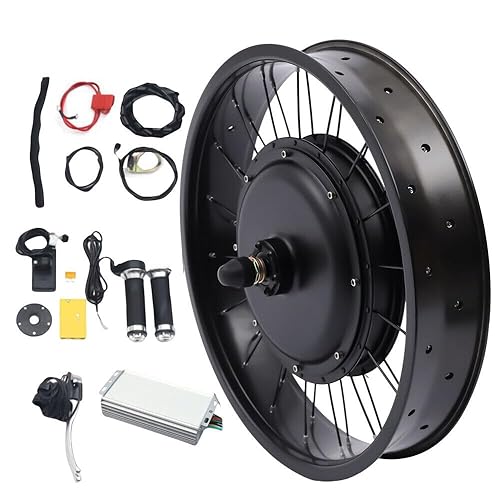 SanBouSi 26" 48V 1500W Electric Fat Bike Conversion Kit Rear Wheel E ...