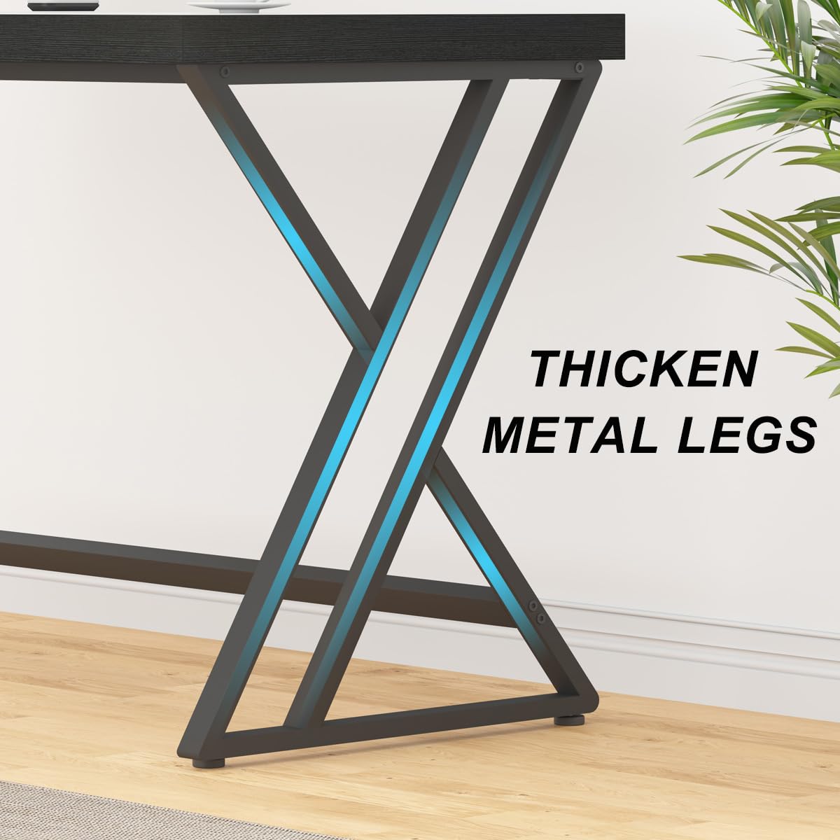 Mua LVB Modern Black Computer Desk, Long Industrial Home Office Desk ...