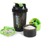 Amazon.com: XTKS Shaker Bottle - Protein Shaker Cup with Storage ...