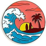 Amazon.com: Pinsanity Beach Sunset Surfboard Enamel Lapel Pin,Red,1.75 ...