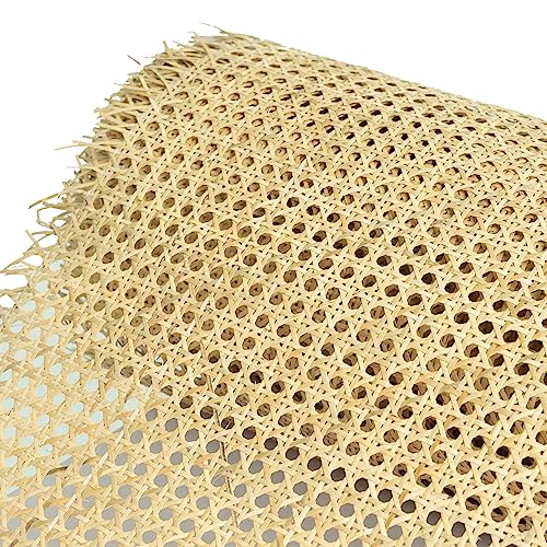 24" Width Rattan Cane Webbing Roll 12 FEET Hexagon Weave Pre-Woven Cane ...