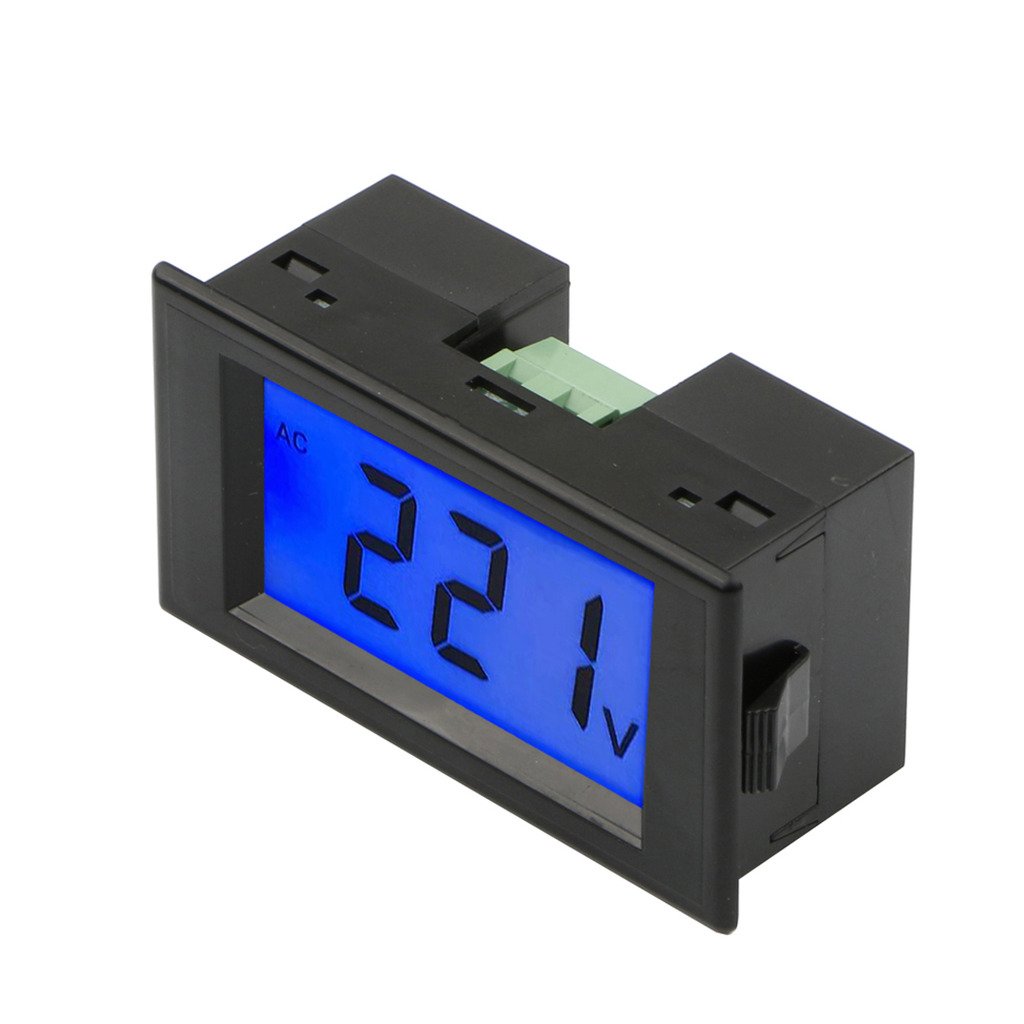 Blue LCD Panel Mount Meter Digital Voltmeter Display with case AC 80 ...