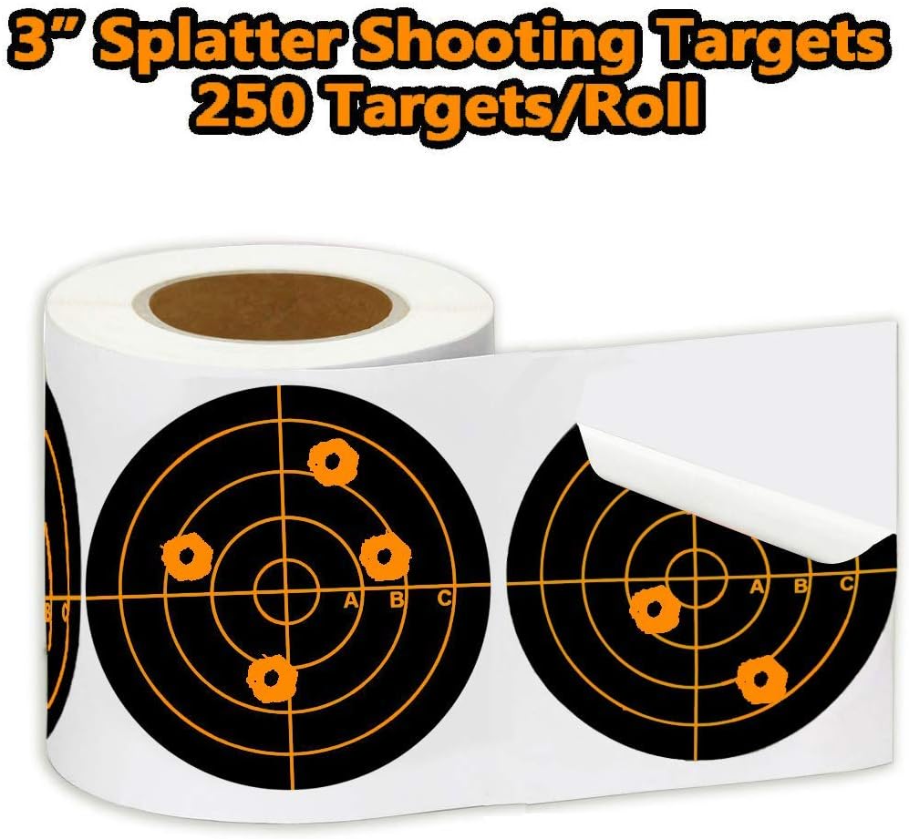 Splatter Targets Stickers | Rated Self Adhesive Shooting Targets(3" Qty ...