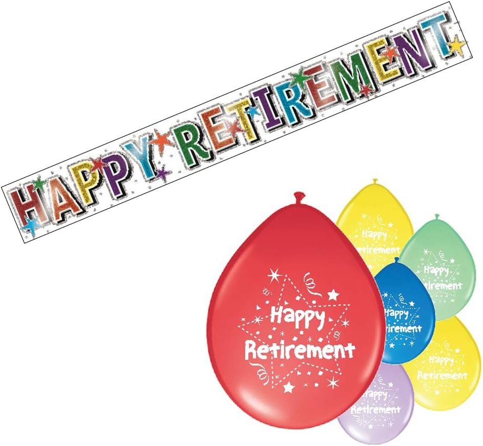 Happy Retirement Leaving Banner and Balloons Party Pack / You’re ...