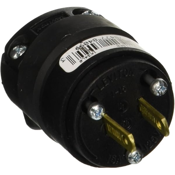 Leviton 15 Amp 125-Volt Rubber Grounding Plug R60-515PR-000, 56% OFF