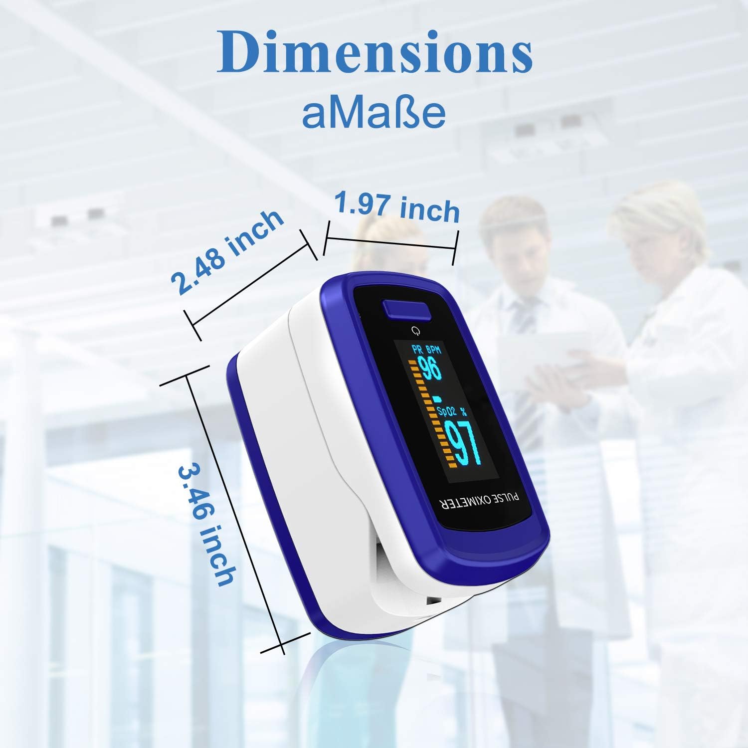 Pulse oximeters, oximeter with Pulse Bar Graph, Oxygen Saturation ...