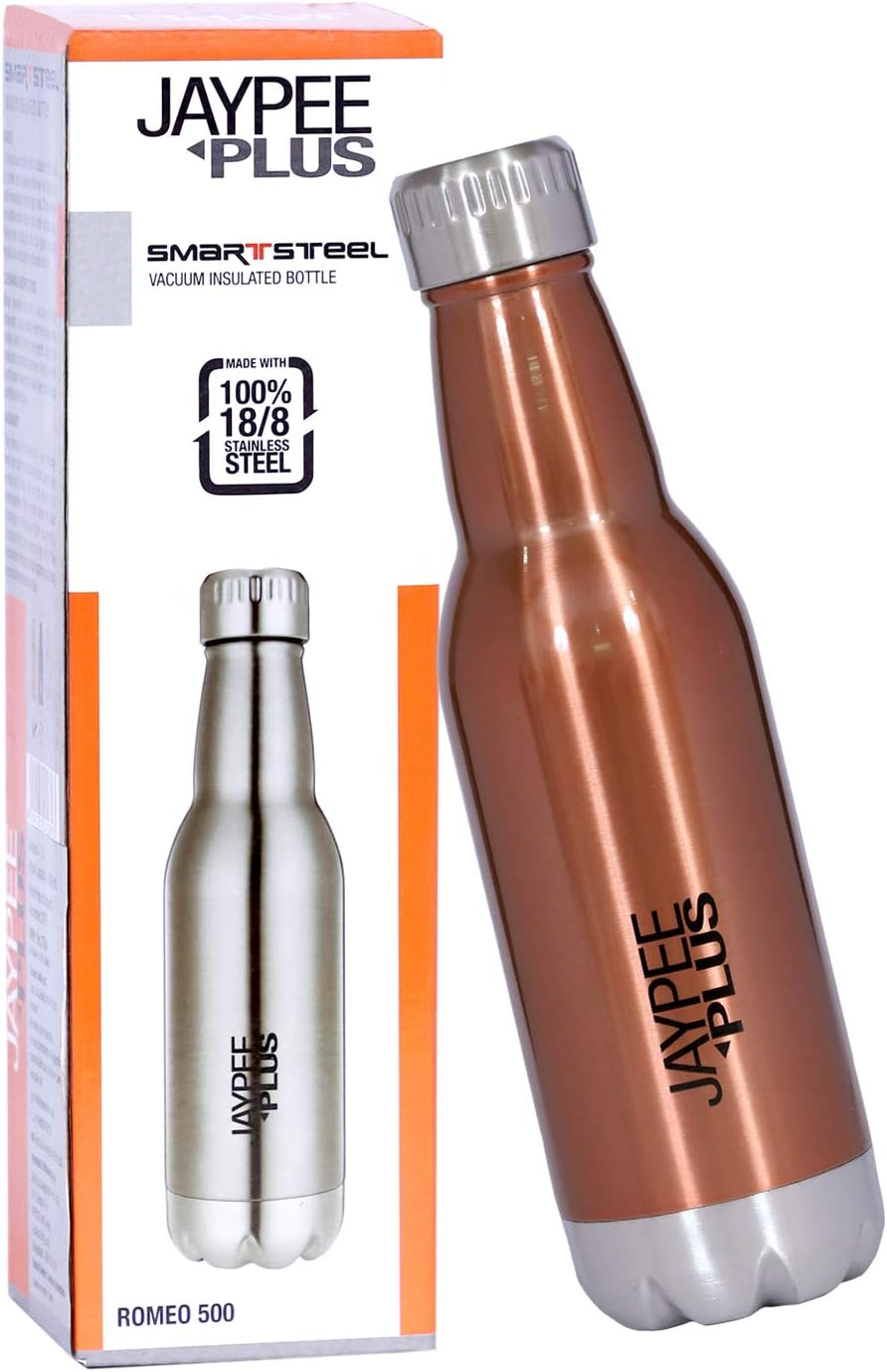 Buy Jaypee Plus Romeo 500 Stainless Steel Water Bottle, 500 ml, Copper ...