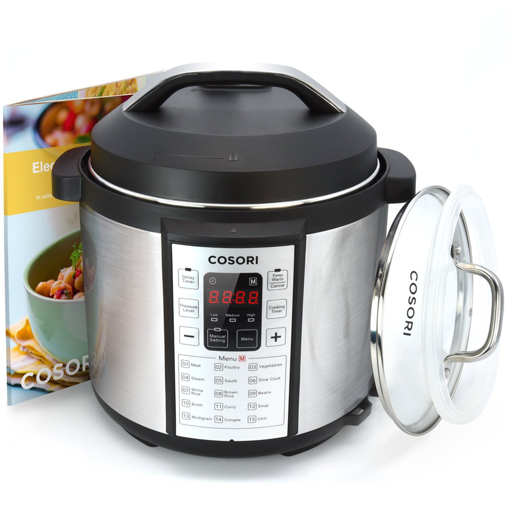 Cosori 7-in-1 Multi-Functional Pressure Cooker with Glass Lid and ...