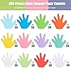 360 Pcs Hand Cutouts Paper Hand Shape Cut-Outs Assorted Color Handprint ...