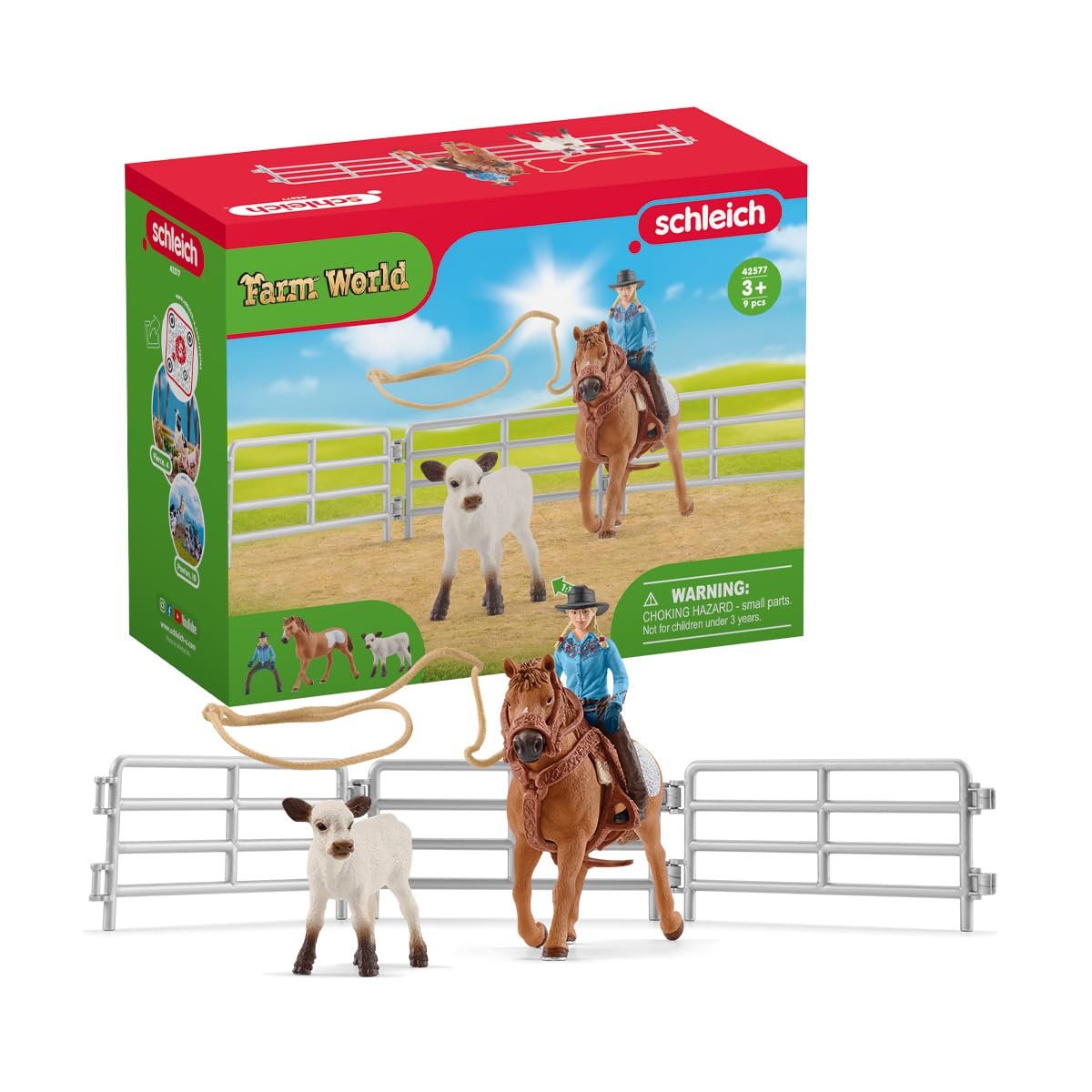 Mua Schleich Farm World Rodeo Roping Playset - Cowgirl Rodeo Rider ...