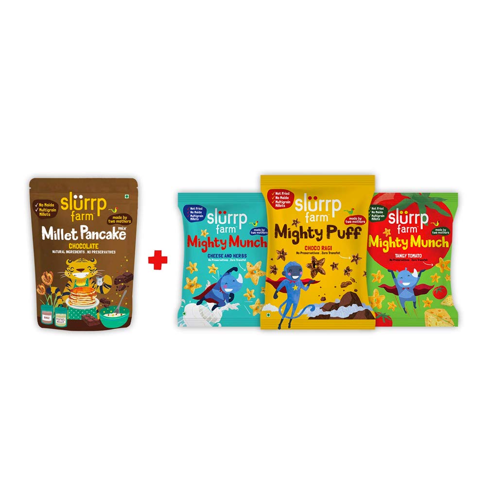 Slurrp Farm Healthy Ragi Snacks, 210G with Combo Pack of 4 - No Maida ...