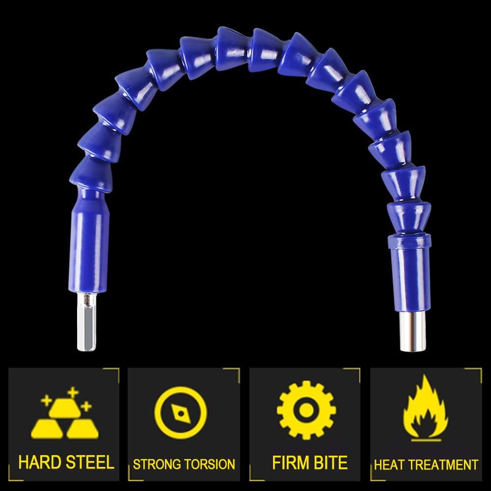 5 Pack Flexible Drill Bit Extension Screwdriver Soft Shafts 295mm ...