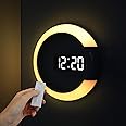Amazon.com: mooas Mood Light LED Silent Digital Wall Clock with Remote ...