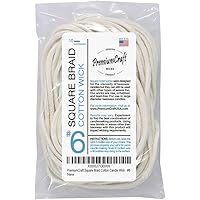 Amazon.com: PremiumCraft Square Braid Cotton Candle Wick - #6