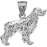 Amazon.com: Cocker Spaniel necklace sterling silver dog breeds pendant ...