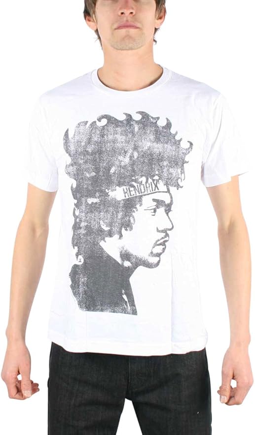 Amazon.com: Jimi Hendrix Hendrix Headband Fitted Jersey T-Shirt In ...