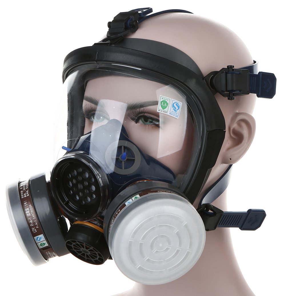 Organic Vapor Respirator full face gas mask with Double Activated ...