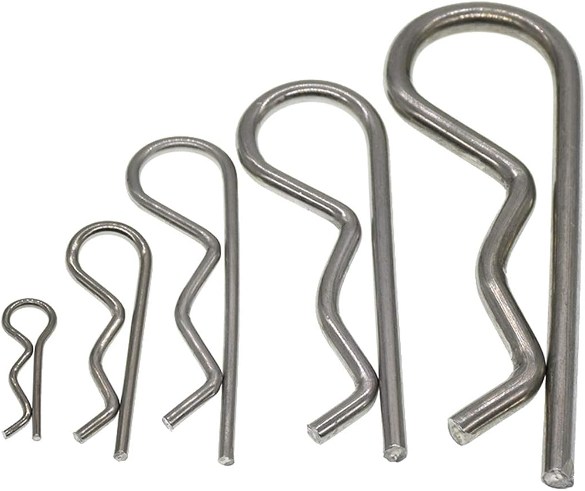 Stainless Steel R Shaped Spring Cotter Clip Pin 1.2mm 1.8mm 2mm 3mm 4mm ...