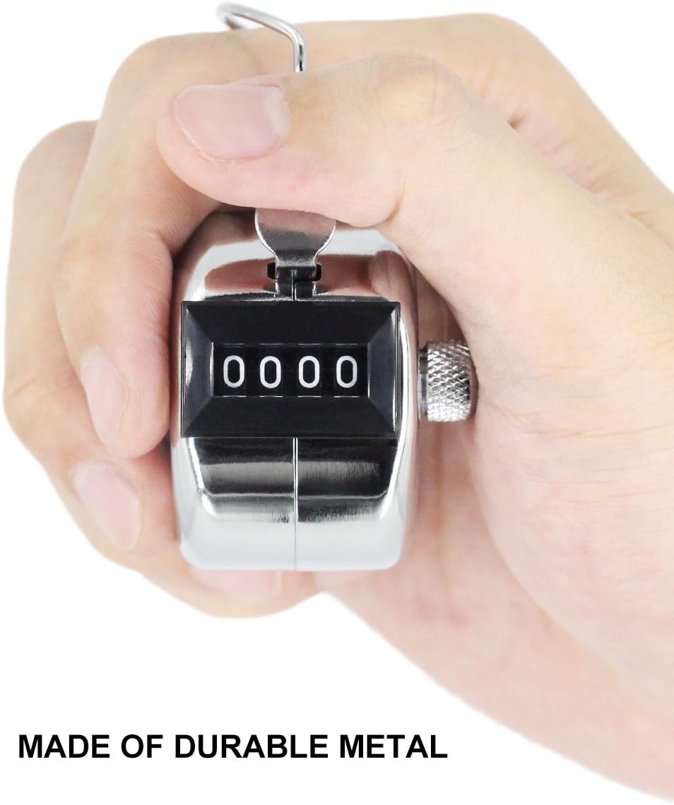 Amble Tally Clicker Counter, Metal Case Mechanical Clicker Digital ...