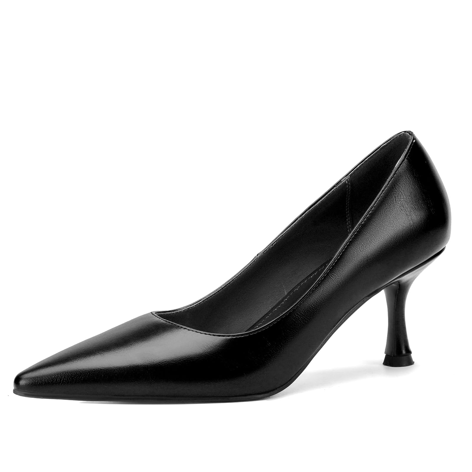 LUMUTA Women's Low Heel Pointed Toe Kitten Heel Daily Shallow Mouth ...