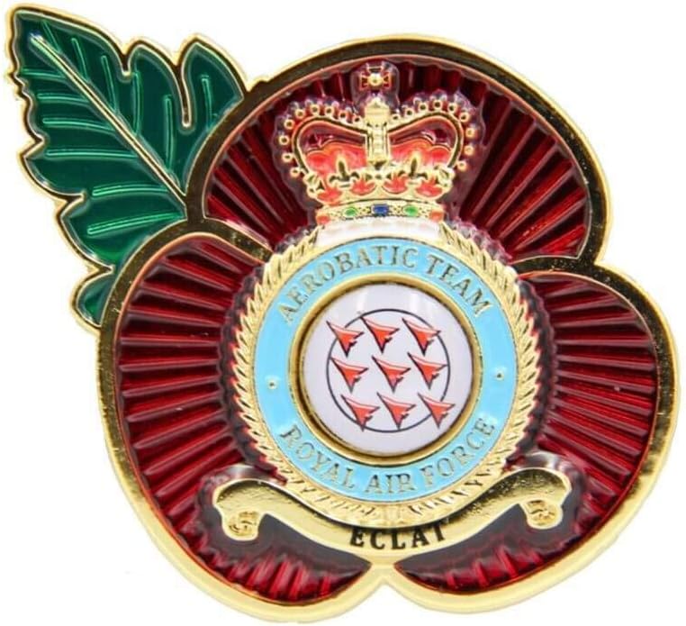 RAF Royal Air Force Red Arrows Team Poppy Pin Badge : Amazon.co.uk ...