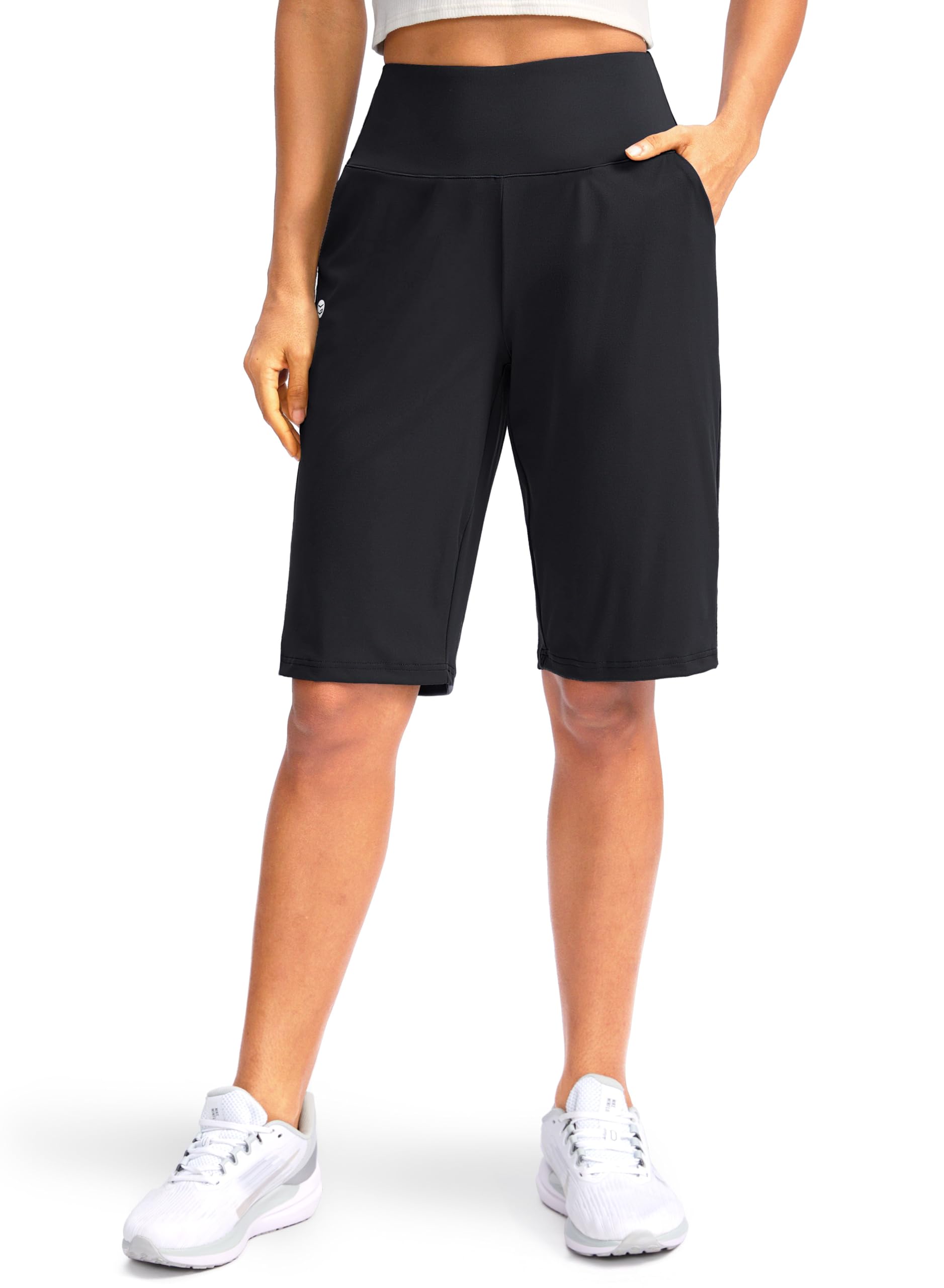 G Gradual Women's 12" Bermuda Long Shorts with Pockets High Waisted ...