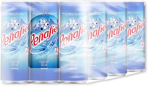PEÑAFIEL, Agua Mineral 355 ml, Lata Sleek, 12 piezas: Amazon.com.mx