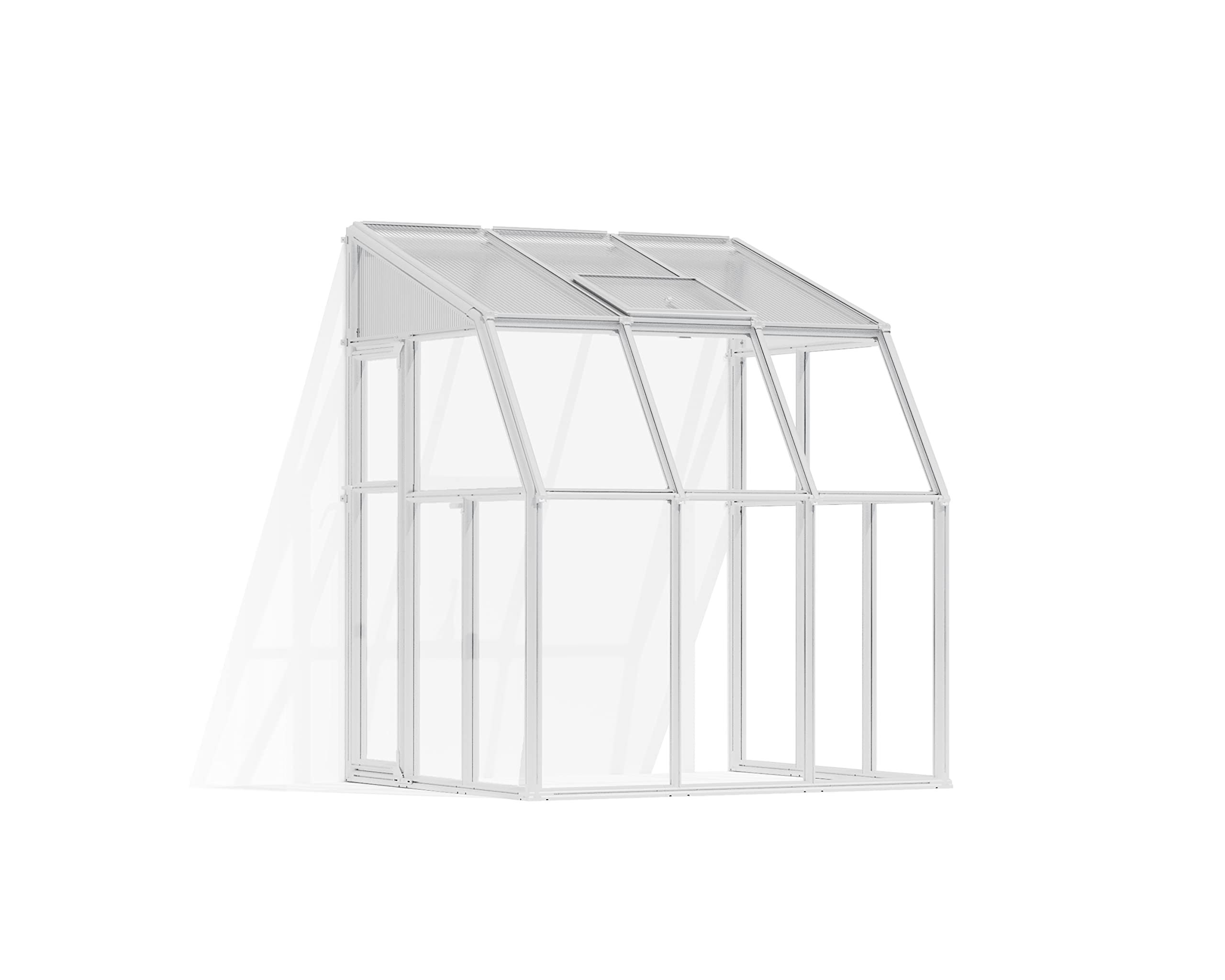 Palram Canopia Rion Sun Room 6 Ft. x 6 Ft. Solarium, Lean-to Greenhouse ...