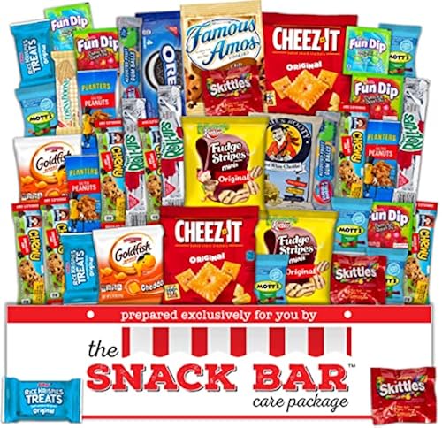 The Snack Bar Snack Care Package (40 count) - Variety Assortment with ...