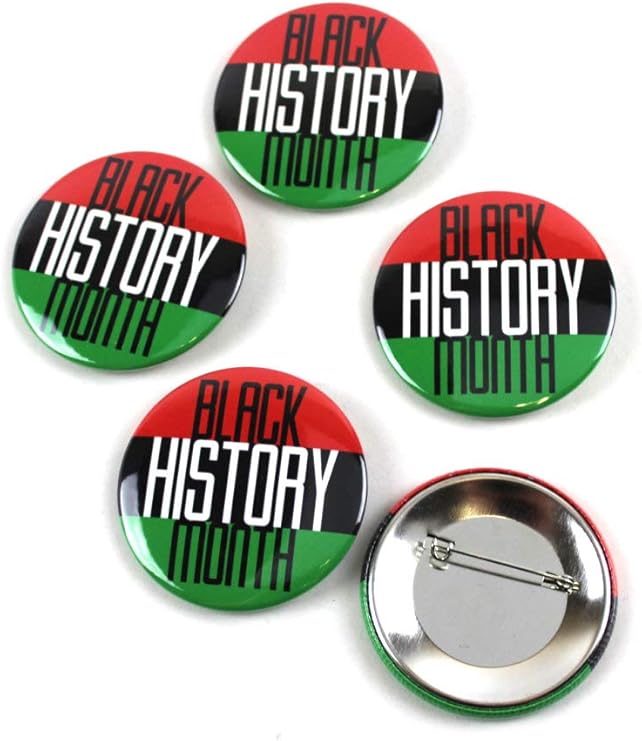 Amazon.com: Black History Month Pinback Buttons – 2.25 Inch Round – 5 ...