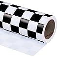 Amazon.com: WRAPAHOLIC Checkered Flag Wrapping Paper Roll - 17 Inch x ...