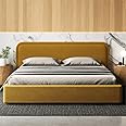 Amazon.com: Omax Decor Chloe Upholstered Platform Bed | Box Spring Not Required | (Mustard ...
