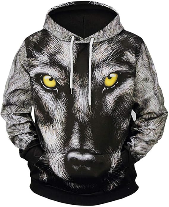 Nuevas Sudaderas con Capucha 3D con Estampado de Lobo suéter con ...