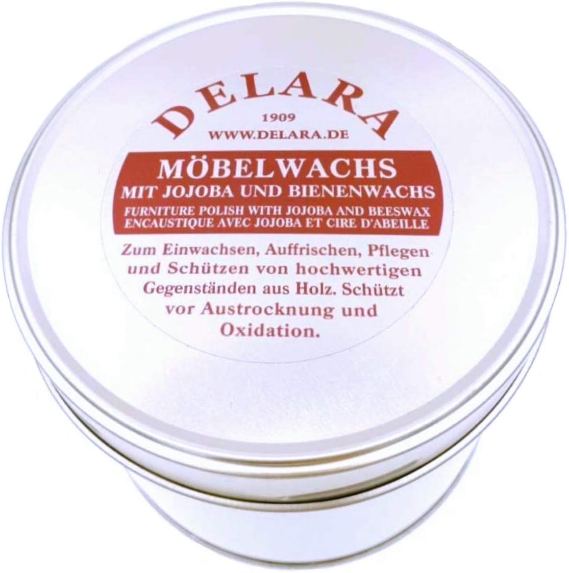 DELARA Cera per mobili di Alta qualità con Jojoba e Cera d'api, Colore ...