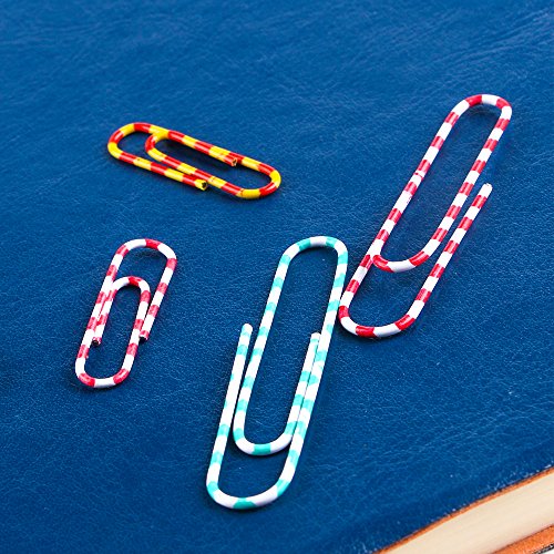 Paper Clips, 450 Pieces Colorful Striped Paperclips, Medium - Want It All