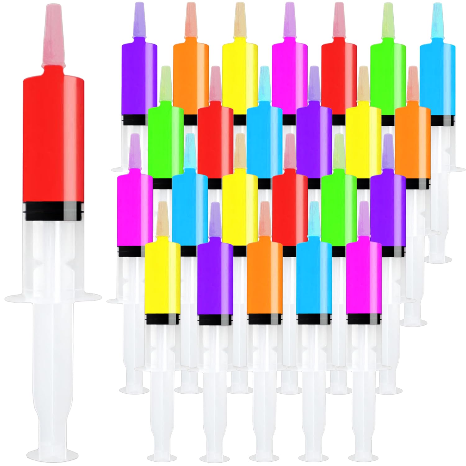 25 Pack Party Jello Syringes Shot Large Plastic Syringe Shots 2 oz ...
