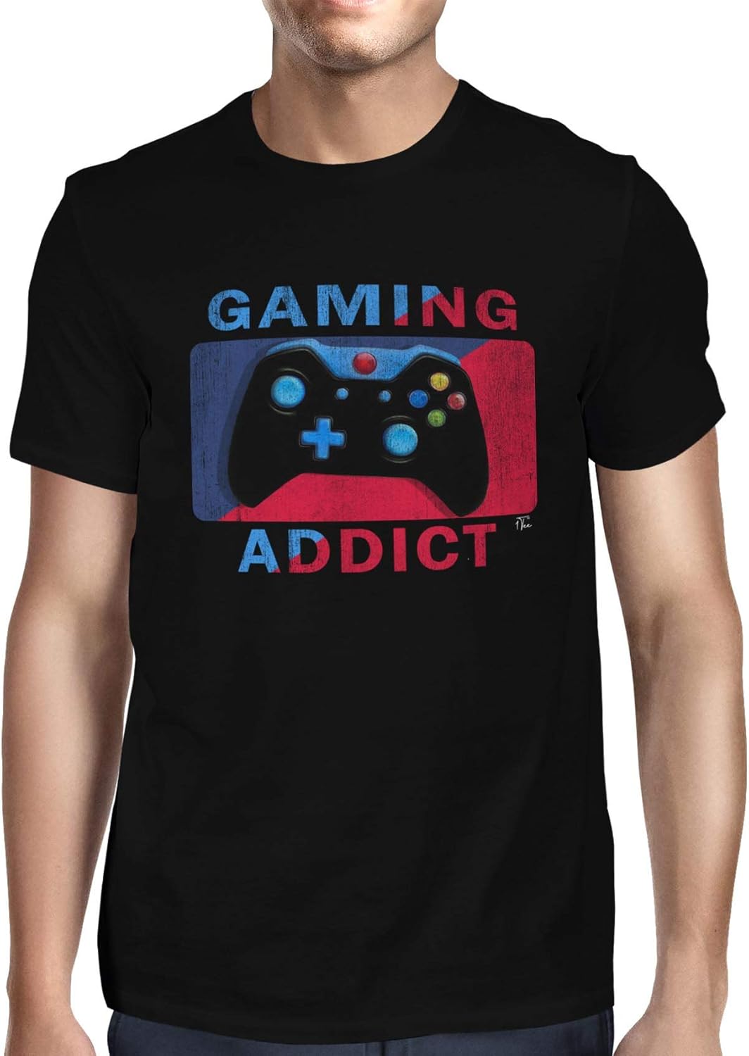 1Tee Mens Gaming Addict T-Shirt: Amazon.co.uk: Clothing