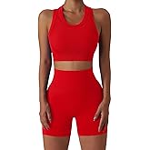 Amazon.com: QBGJTD Two Piece Workout Sets For Women Tank Top Matching ...