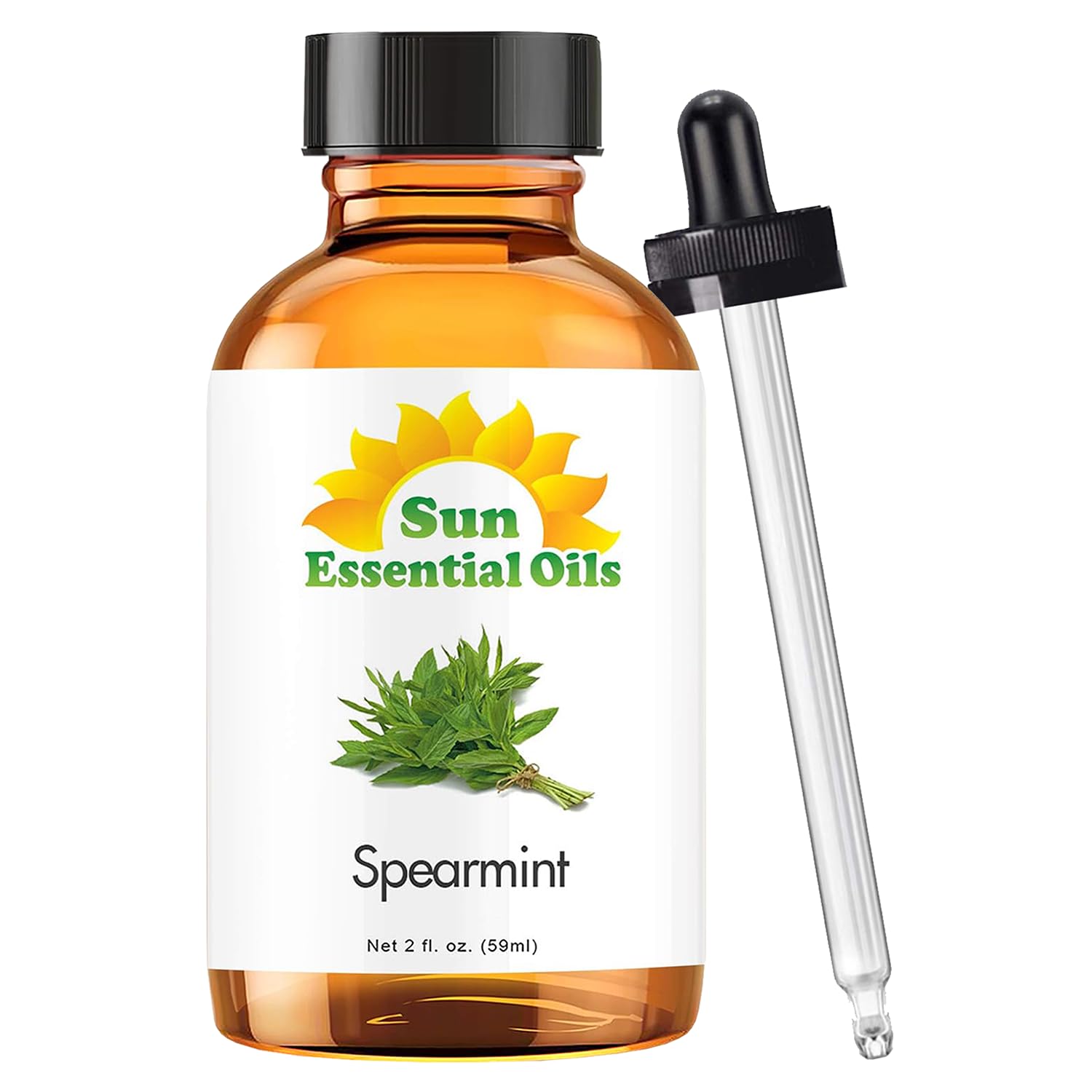 Sun Essential Oils 2oz - Spearmint Essential Oil - 2 Fluid Ounces