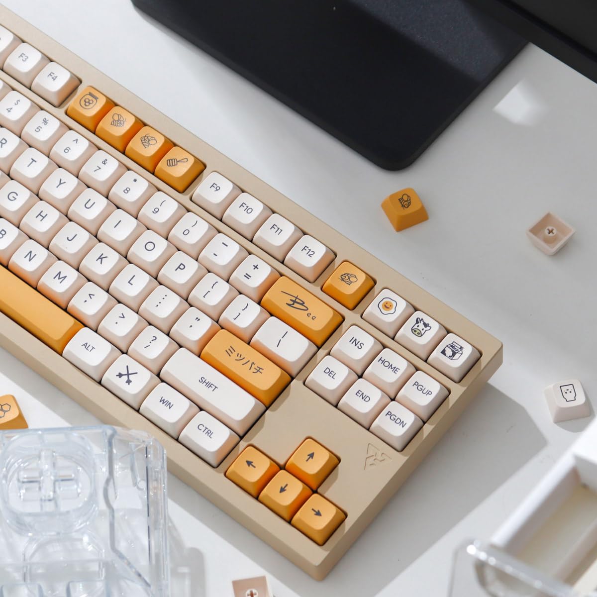 Mua PBT Keycaps 137 Keys XDA Profile DYE-SUB Personalized White Yellow ...