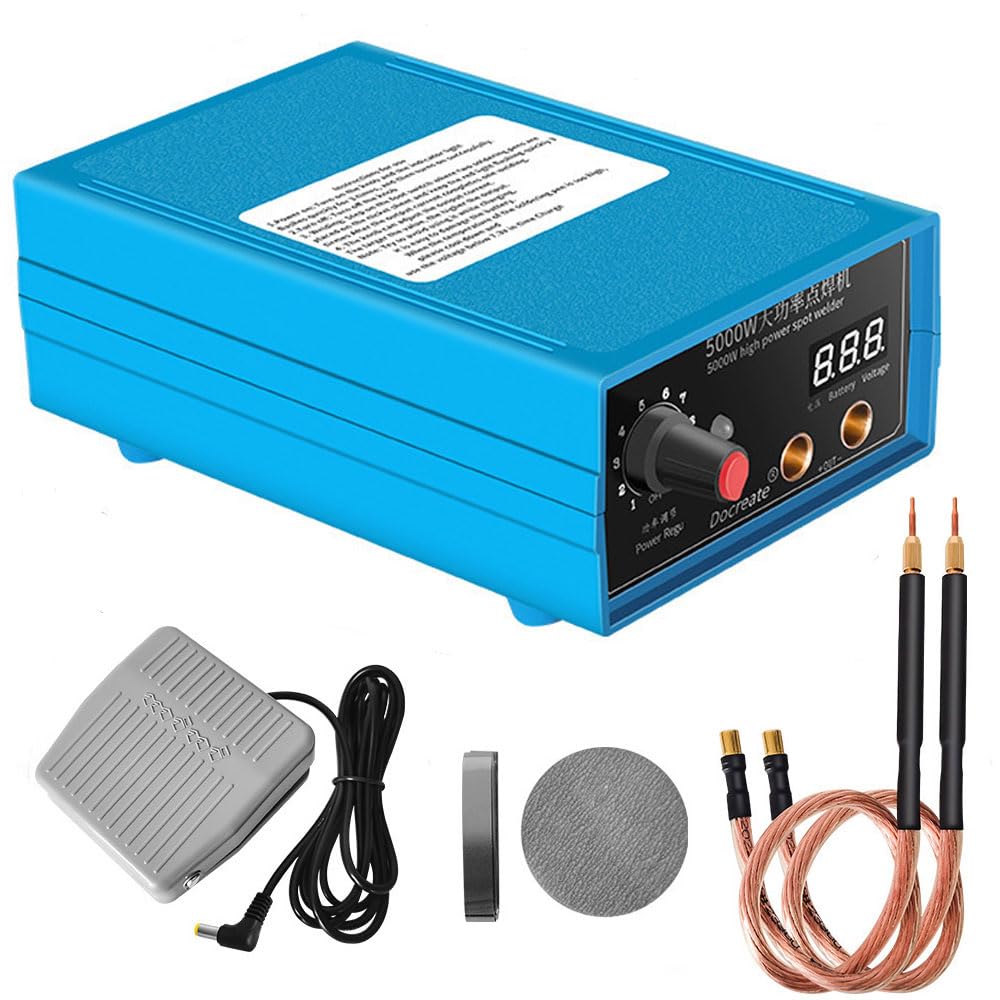 5000W Battery Spot Welder, Portable Welder Machine for 18650 Battery ...