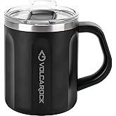 Amazon.com: VOLCAROCK Vacuum Insulated Coffee Mug, 16oz Stainless Steel ...