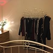 SONGMICS Vintage Clothes Stand and Rack with Garment Rail and 2 metal ...