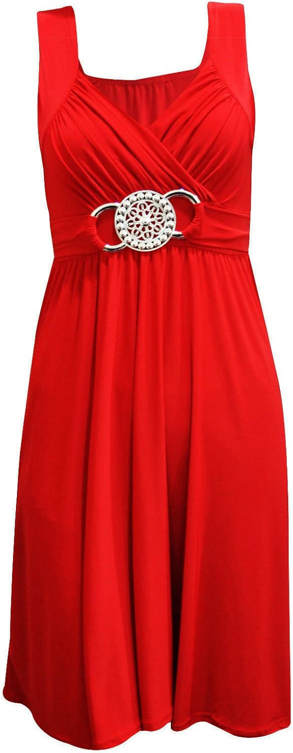 My Fashion Store - Robe - Femme Rouge Rouge: Amazon.fr: Vêtements et ...