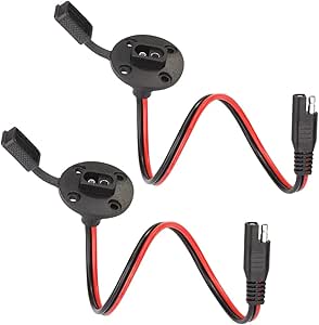 Amazon.com: muyimu SAE Power Socket Sidewall Port Connector Extension 16AWG Cable, 2 Pin SAE to ...