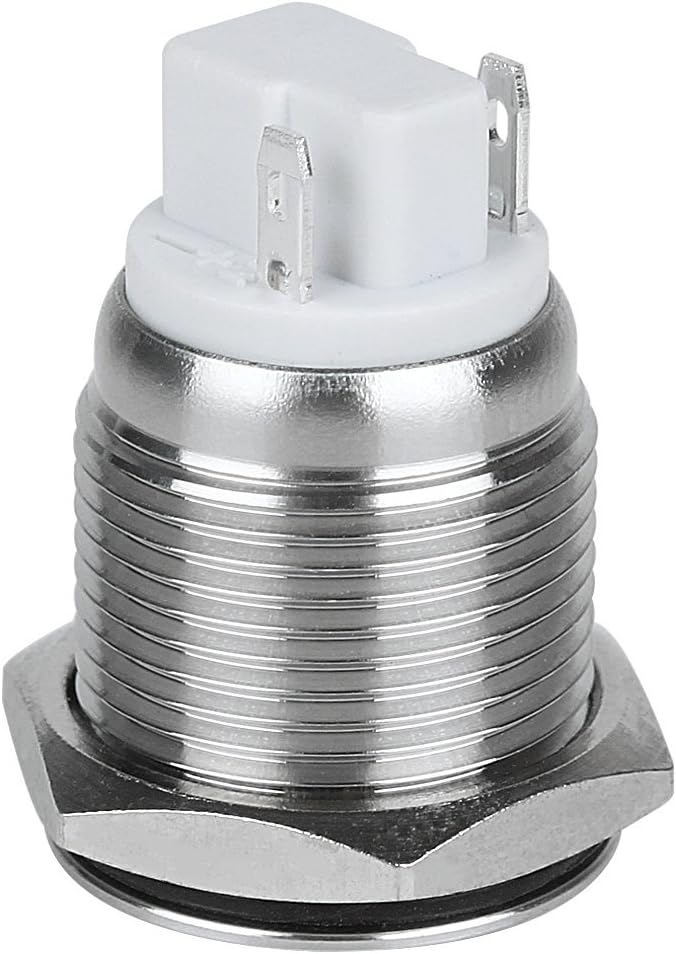 Larcele 16mm Push Button Switch Waterproof Latching Metal DIY Switch ...
