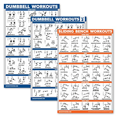 Palace Learning 3 Pack: Dumbbell Workouts Posters Volume 1 & 2 ...